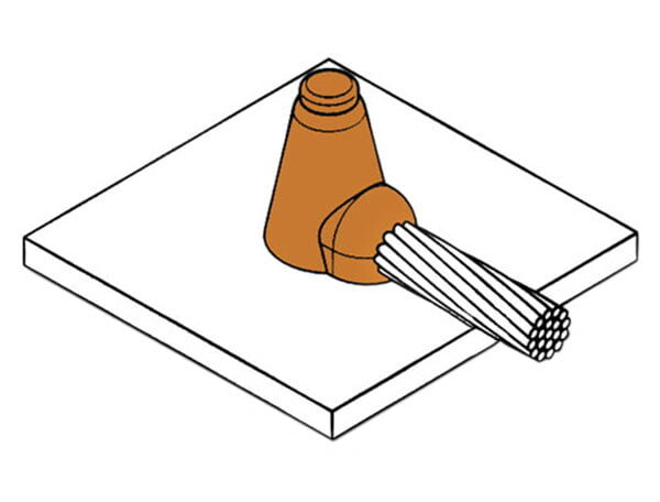 Horizontal Cable to Horizontal Steel Surface Joint | AI Earthing
